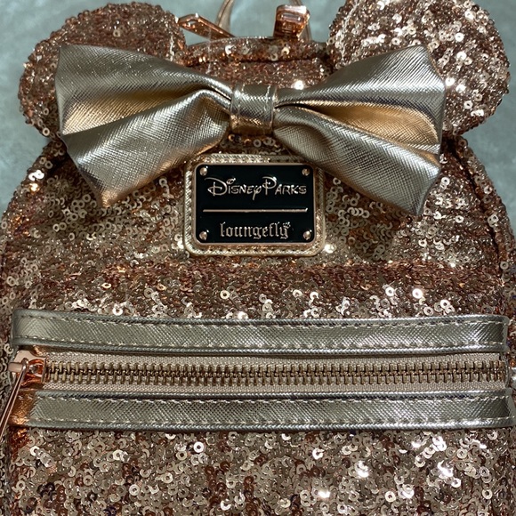 Loungefly | Bags | Disney Parks Loungefly 5th Anniversary Rose Gold ...